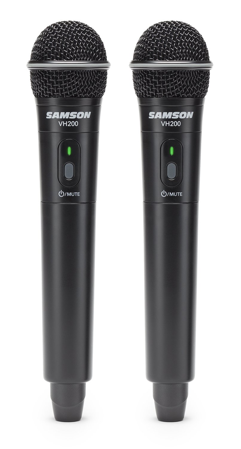 SamsOn-Stage 200 Handheld Dual-Channel Wireless System with Two Q6 Dynamic Microphones, Group D, Black