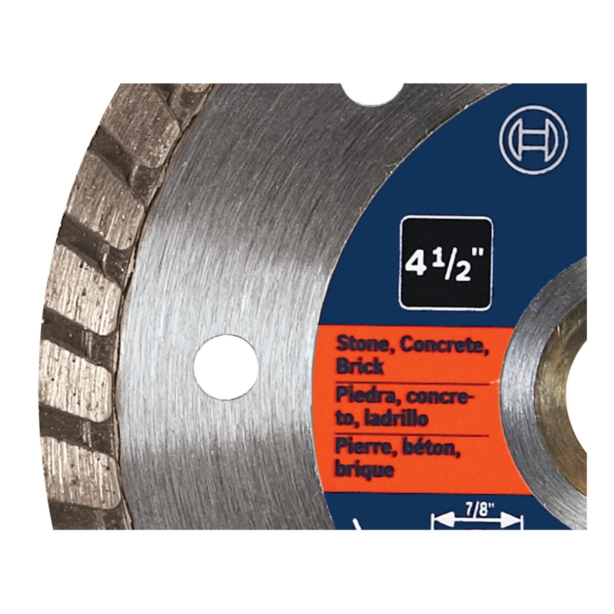 BOSCH DB1263 12 In. Premium Plus Turbo Rim Diamond Blade with 1 In. Arbor for Smooth Cut Dry Cutting Applications in Stone, Concrete, Brick