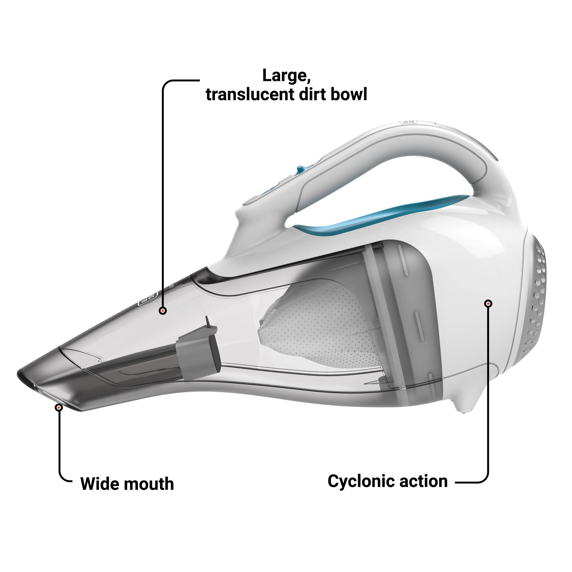 BLACK+DECKER HHVI315JO42 Dustbuster Cordless Lithium Hand Vacuum, Flexi Blue (Renewed)