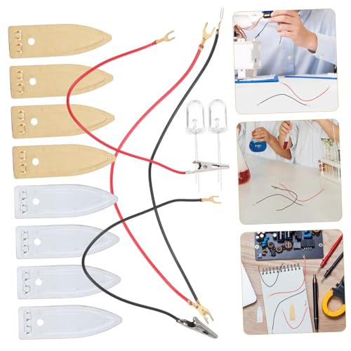 Gatuida 1 Set Battery Experiment Kit Experiment Tools Copper Anode Fruit Battery Experiment Supplies Fruit Battery Experiment Plates Electrode Material Copper Plate Electrode Strips Zinc