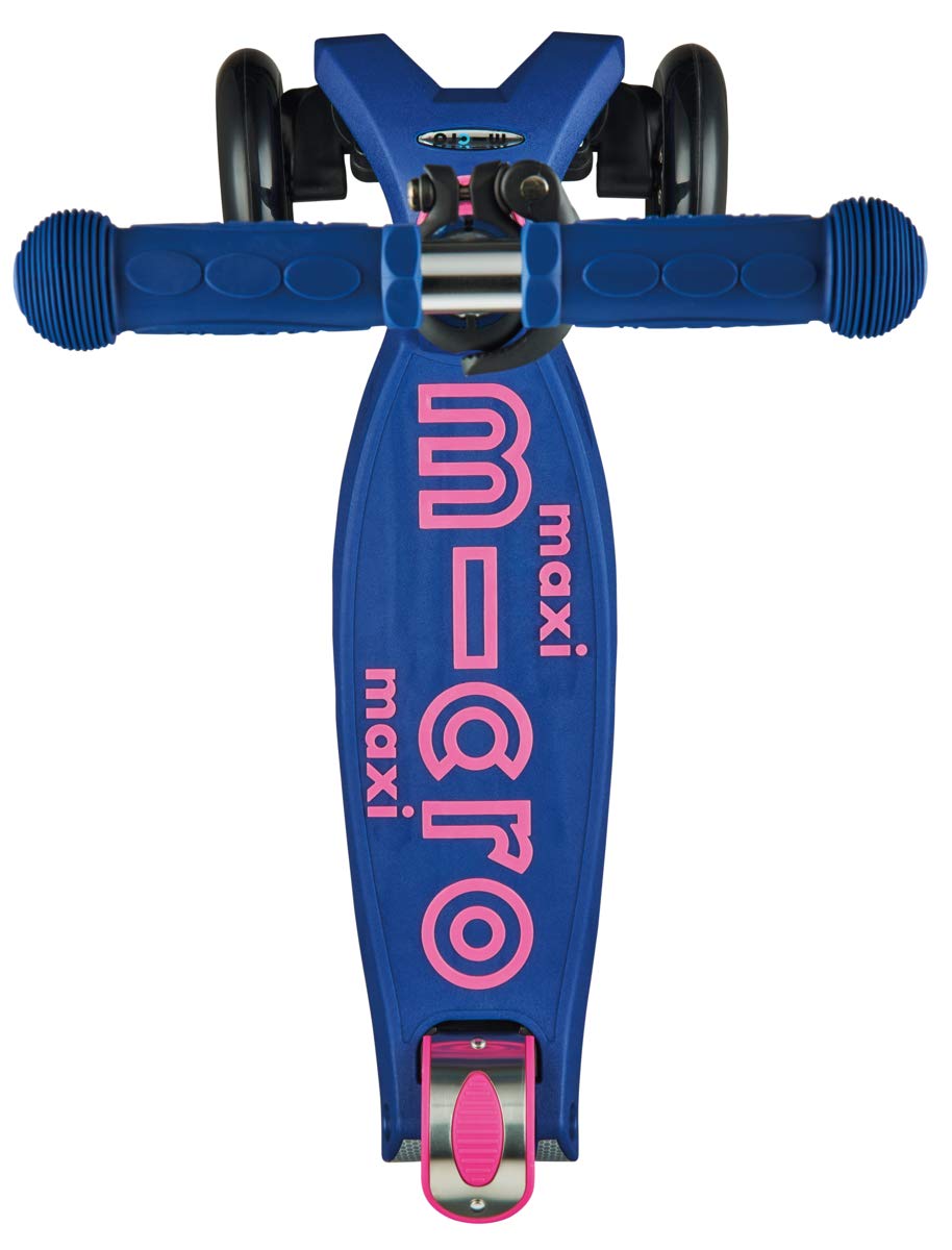 Micro Kickboard - Maxi Deluxe 3-Wheeled, Lean-to-Steer, Swiss-Designed Micro Scooter for Kids, Ages 5-12 - Indigo