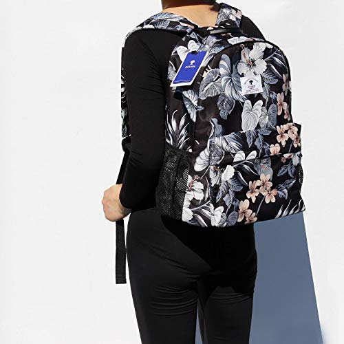 Forever cultivate Original Floral Leaf Travel Backpack,Waterproof Gym Backpack Suitable for Travel,Gym,Shopping,Yoga,Hiking,Beach (I)