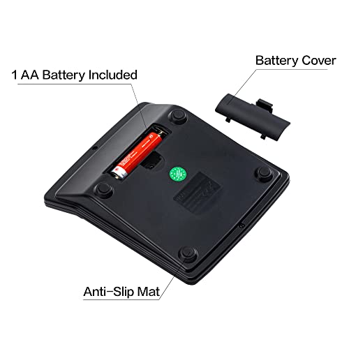 Calculator, Deli Standard Function Desktop Calculators with 12 Digit Large LCD Display and Sensitive Button, Solar Battery Dual Power Office Calculator, Black, 3 Pack