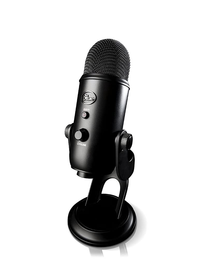 Blue Microphone Yeti USB Microphone Blackout Bundle with C920S Pro HD Webcam and 4-Port USB Hub (3 Items)