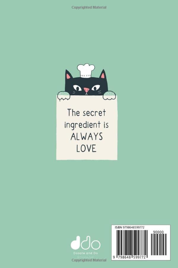 MY RECIPES BOOK with Cute Little Cat Illustrations (Mint Green Cover): Keep your favorite recipes on this cooking journal/ notebook (MY RECIPES BOOK with CUTE LITTLE CATS)