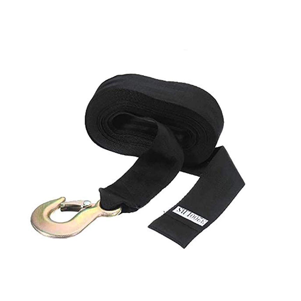 Boat Winch Strap with Hook,Trailer Winch Strap,Boat Trailer Parts and Accessories for Boat/Jet Ski/Wave Runner/Towing/Car Trailer,8M x 2'' and Up to 3200 lbs