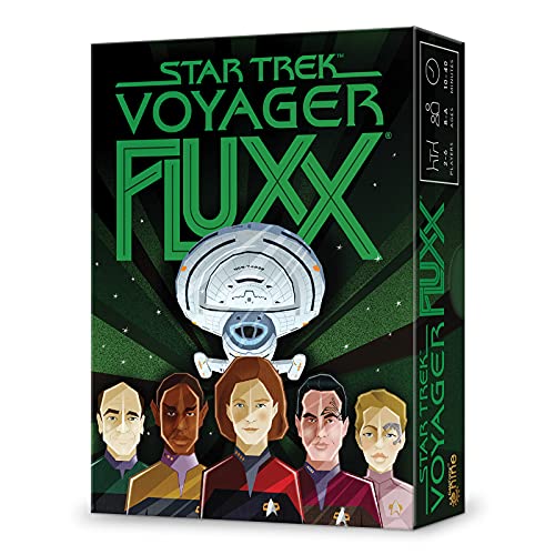 Star Trek Voyager Fluxx – Card Games Adults and Kids - 2-6 Players – Card Games for Family – 10-40 Mins of Gameplay – Games for Family Game Night – Card Games for Kids & Adults Ages 8+ - English