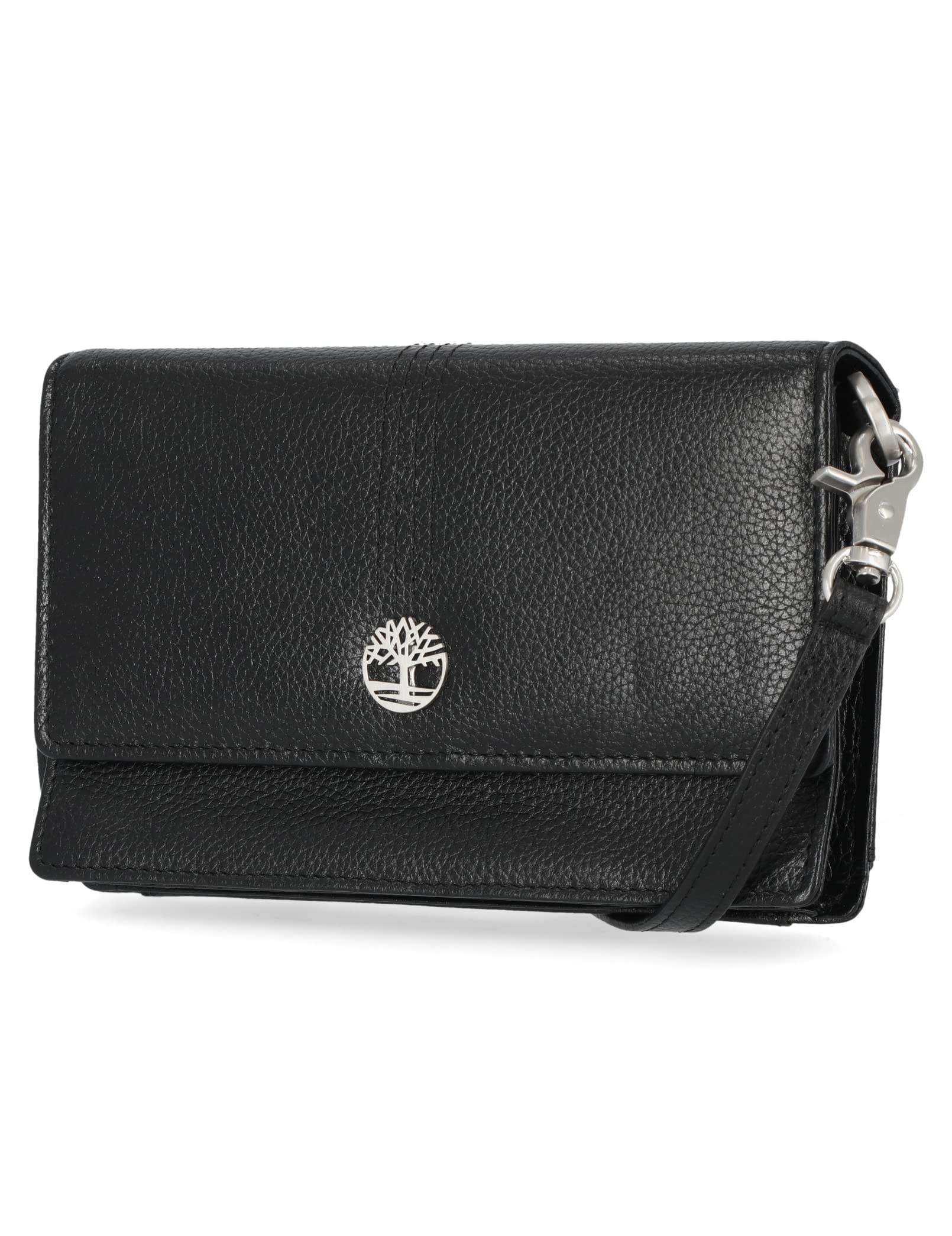 Timberland womens Rfid Leather Crossbody Bag Wallet Purse, Black (Pebble), One Size