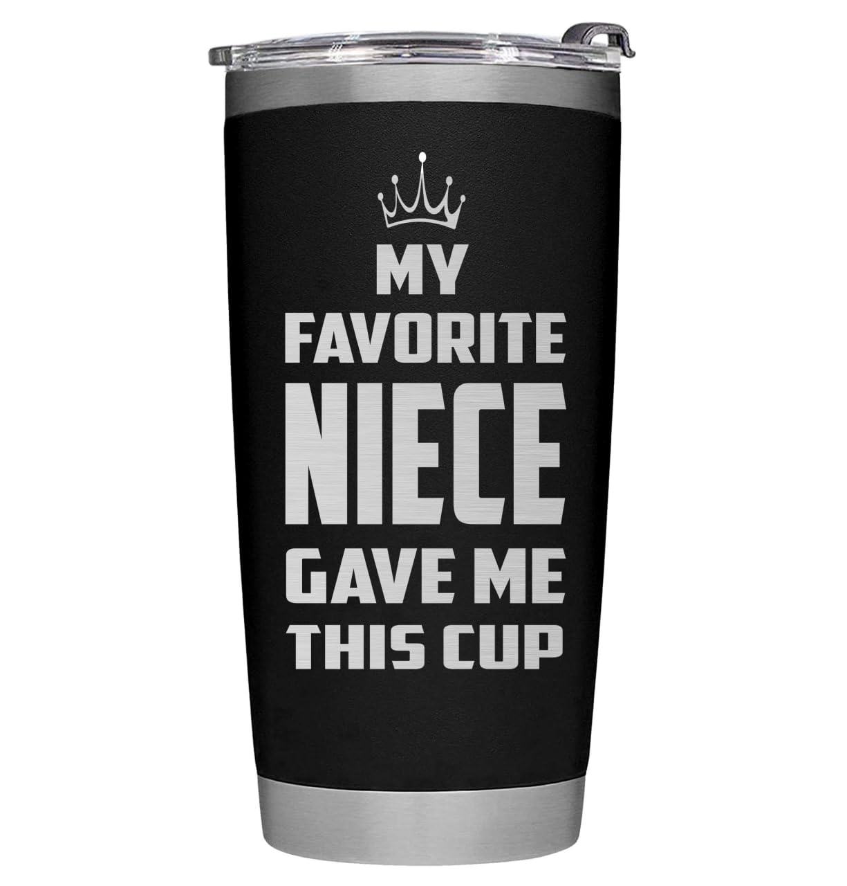 Christmas Gifts for Uncle, Aunt from Niece - Uncle Gifts for Fathers Day, Christmas - Birthday Gifts for Uncle, Aunt - Funy Gifts for Uncle - Uncle Birthday Gift - Uncle Tumbler 20oz, Black