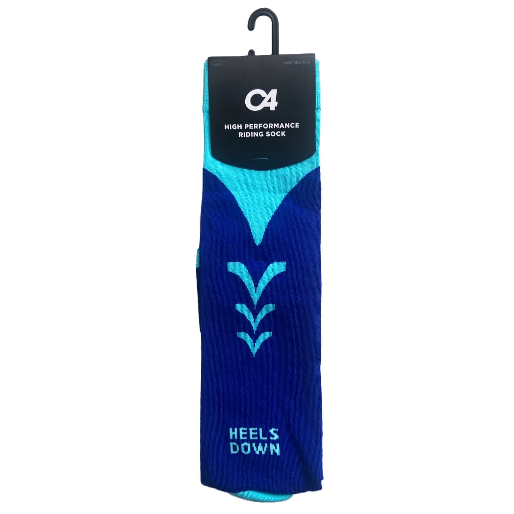 C4 High Performance Riding Socks 6-12 Peacock