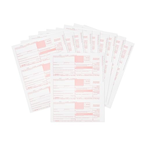 Blue Summit Supplies 1099 NEC Copy A Forms, 2024, 50 Pack, New Tax Forms for Reporting Nonemployee Compensation for Independent Contractors, Copy A ONLY, 50 Pack (17 Sheets, 3 Forms Per Sheet)