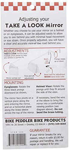 Bike Peddler Take A Look Cycling Eyeglass Mirror (Improved Version Original)