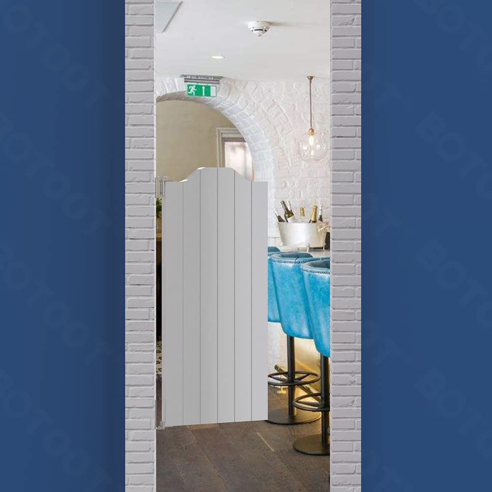 BOTOOT Swinging Door for 24/30/32/36 inches Width Vertical Stripe Cafe Door Bar Kitchen Bathroom Partition Door Two-Way Opening Automatic Closing Half Waist Door (32×42 inches)
