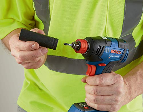 BOSCH GDX18V-1800CB15 18V EC Brushless Connected-Ready 1/4 In. and 1/2 In. Two-In-One Bit/Socket Impact Driver Kit with (1) CORE18V 4.0 Ah Compact Battery