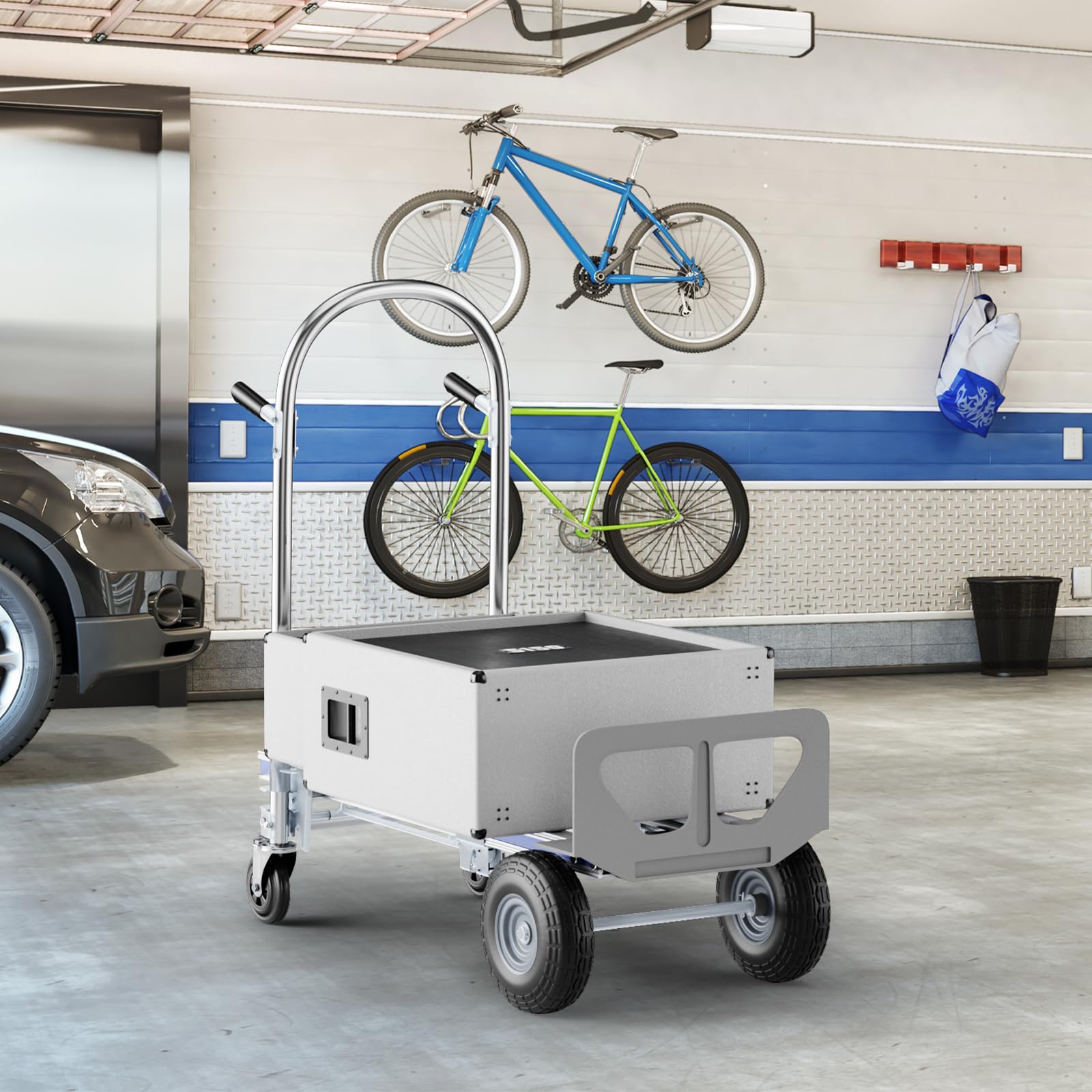 Convertible Hand Truck Dolly Cart, 2-in-1 Hand Truck with 1000 Lbs Capacity, Durable Solid Wheels - Folding Design for Easy Storage, Ergonomic for Moving Appliances, Boxes, Ideal for Heavy Outdoor Use
