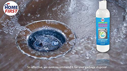 Heavy Duty Washing Machine Cleaner - 2 Treatments/Bottle Helps Remove Odor Causing Residue and the Smell of Stagnant Water Even Behind The Drum of Your Front or Top Load Washing Machine - 2 Pack