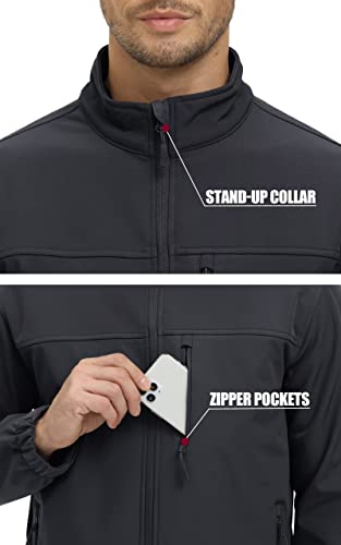 MAGCOMSEN Hiking Jacket Men Lightweight Winter Jackets for Men Waterproof Soft Shell Mens Jacket Hunting Jacket for Men Work Jacket