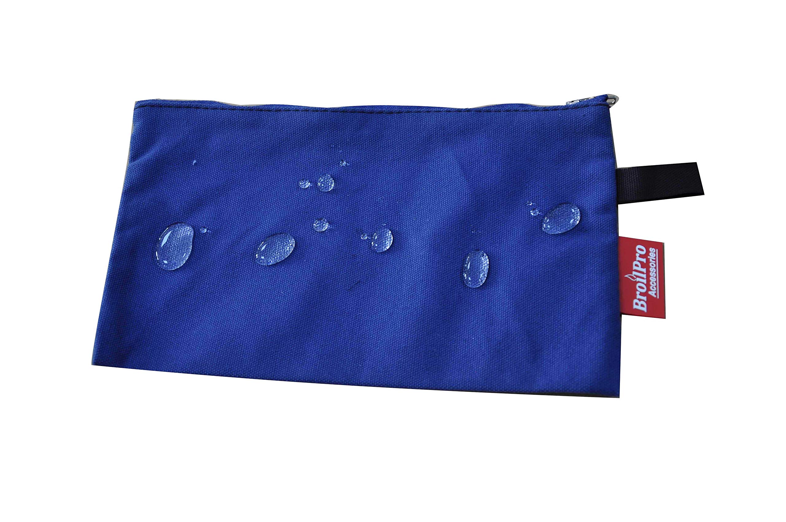 BroilPro Accessories 5 Pack Canvas Tool Bags Waterproof Heavy Duty 16 oz. Canvas Tool Multipurpose Pouch Tote Bag with Dependable Metal Zippers