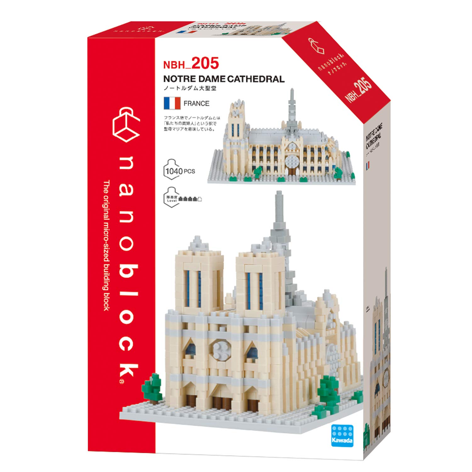 nanoblock - World Famous Buildings - Notre Dame Cathedral, Sight to See Series Building Kit