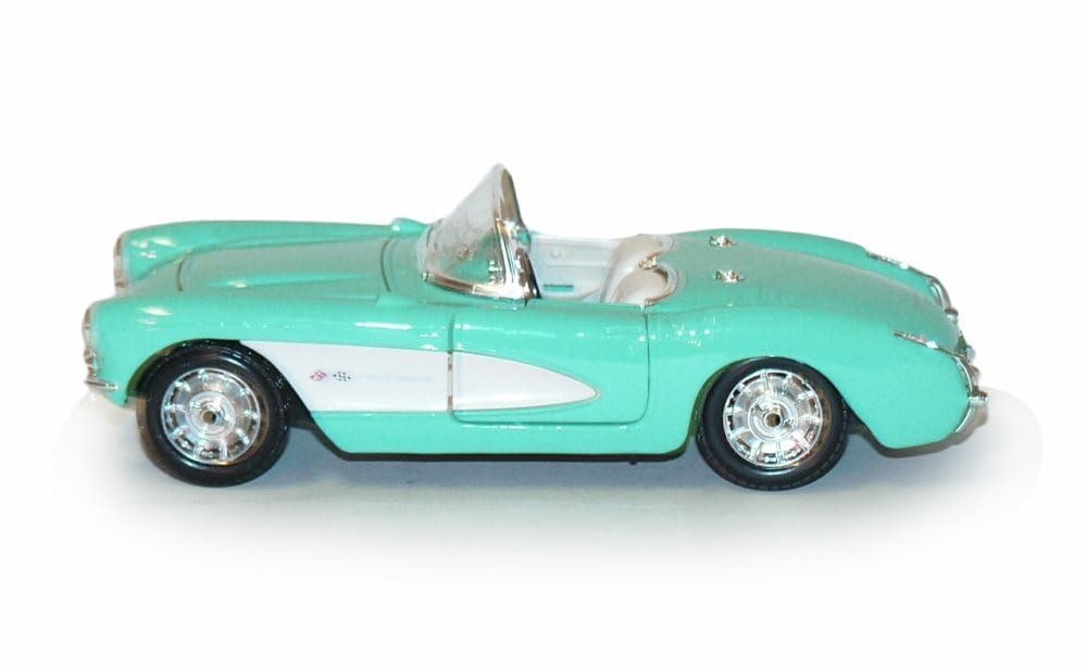 Maisto 1957 Chevy Corvette Convertible, Turquoise Special Edition 31275 - 1/24 Scale Diecast Model Toy Car
