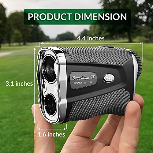 Caddytek Tour Professional Golf Laser Rangefinder with OLED Display- Black