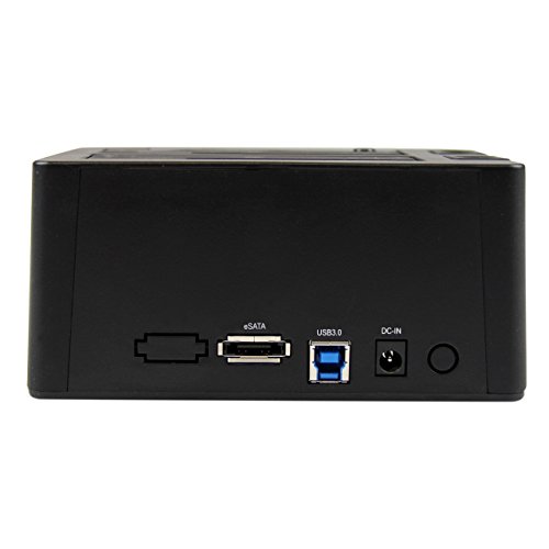 StarTech.com Dual-Bay USB 3.0 / eSATA to SATA Hard Drive Docking Station, External 2.5/3.5" SATA I/II/III, SSD/HDD Docking Station, Hot-Swap Hard Drive Bays, Top-Loading (SDOCK2U33EB),Black
