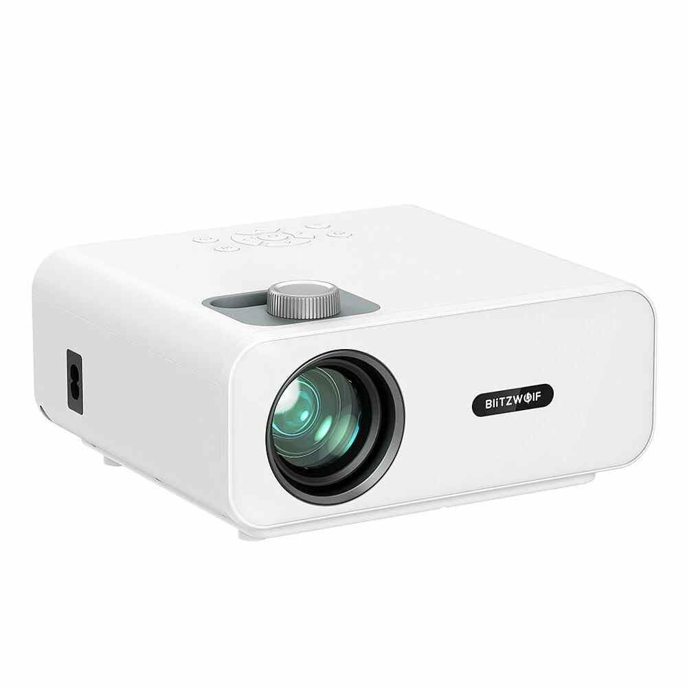 BlitzWolf BW-V5 LED Projector Physical 1080P Resolution 9000 Lumens Bluetooth 5.0 Portable Movie Compatible with TV Stick Smartphone HDMI USB AV Home Theater Video