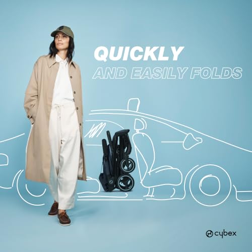 CYBEX Beezy 2 Compact and Lightweight Travel Stroller - Compatible with CYBEX Car Seats, Ocean Blue