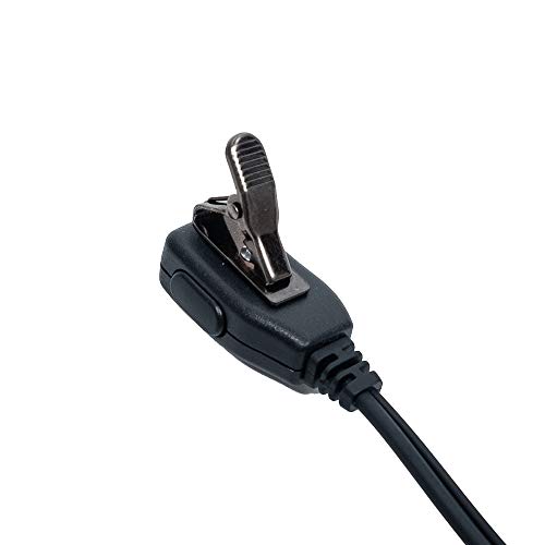 Klykon CLS 1410 Earpiece,G Shape Earpiece Headset with Mic Ptt Compatible with Motorola Cls1110 Cp200 Cls1410 Cp185 Cp200d Rdm2070d Walkie Talkie 2 Way Radio 2 Pin