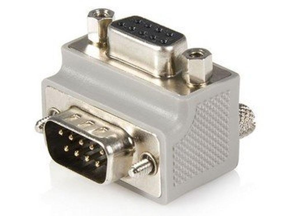 StarTech.com Right Angle DB9 to DB9 Serial Cable Adapter Type 2 - M/F (GC99MFRA2),Gray