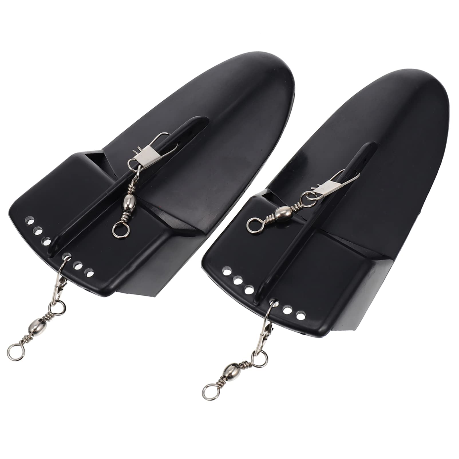 BESPORTBLE 2pcs Planer Plane Tools Swimbaits Ting Black Board Sea Hooks Artificial Rigs Buckle Accessory Deep Bait Lure Swivel with Seeker Diving Fish for Beads Adjustable Freshwater