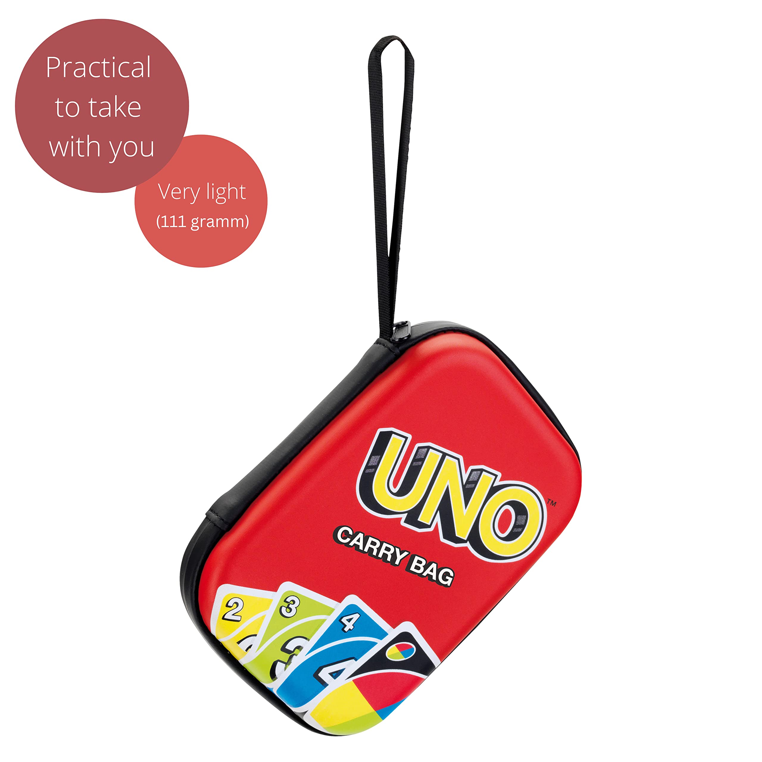 Klein UNO: Carry Bag - Holds Uno Game Cards, Stow The Game Instructions in The Mesh Compartment, Sturdy Zip Up Case