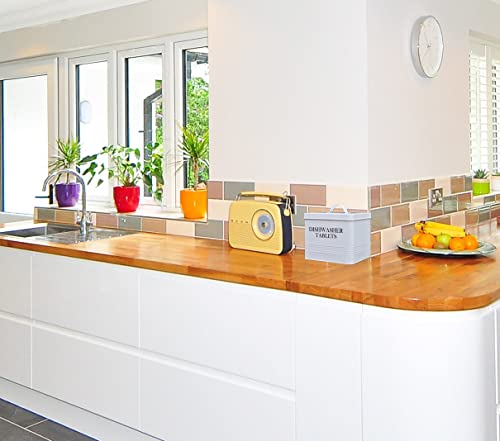 Metal Dishwasher Detergent Pods Containers -White Dish Washer Tablets with Lid for Kitchen Decor and Accessories