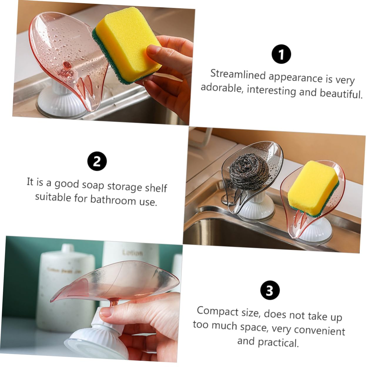 Cabilock 2pcs Soap Box Soap Drip Tray Wall Soap Dispenser Tray Wall Soap Dispenser Bracket Drain Soap Container Wall Hand Soap Dispenser Wall Soap Rack Foam Soap Shelf Plastic Tub to Rotate
