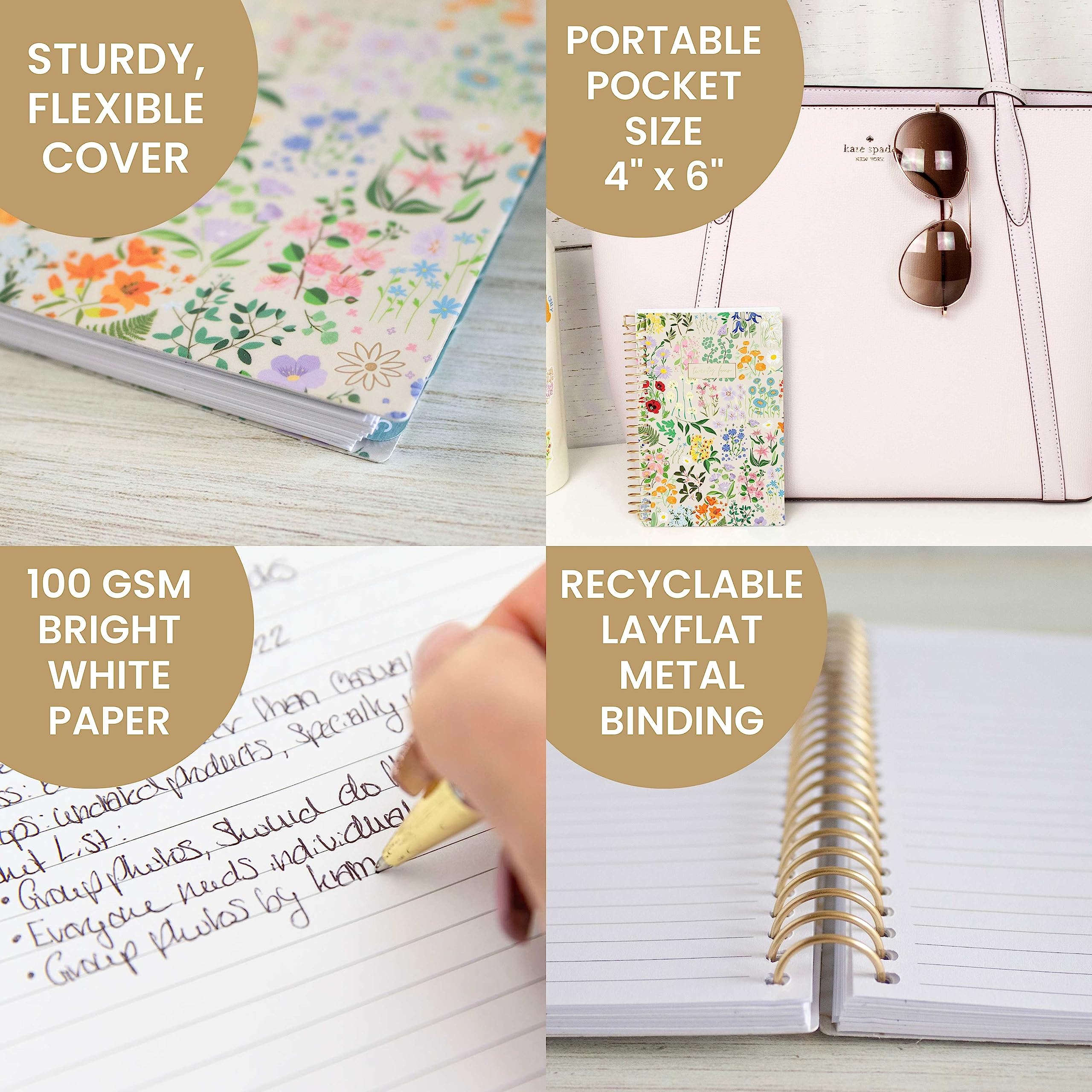 bloom daily planners 2024 Pocket Planner - 4β x 6β - (January 2024 - December 2024) - MINI Weekly/Monthly Agenda Organizer & Calendar Book - Garden Party