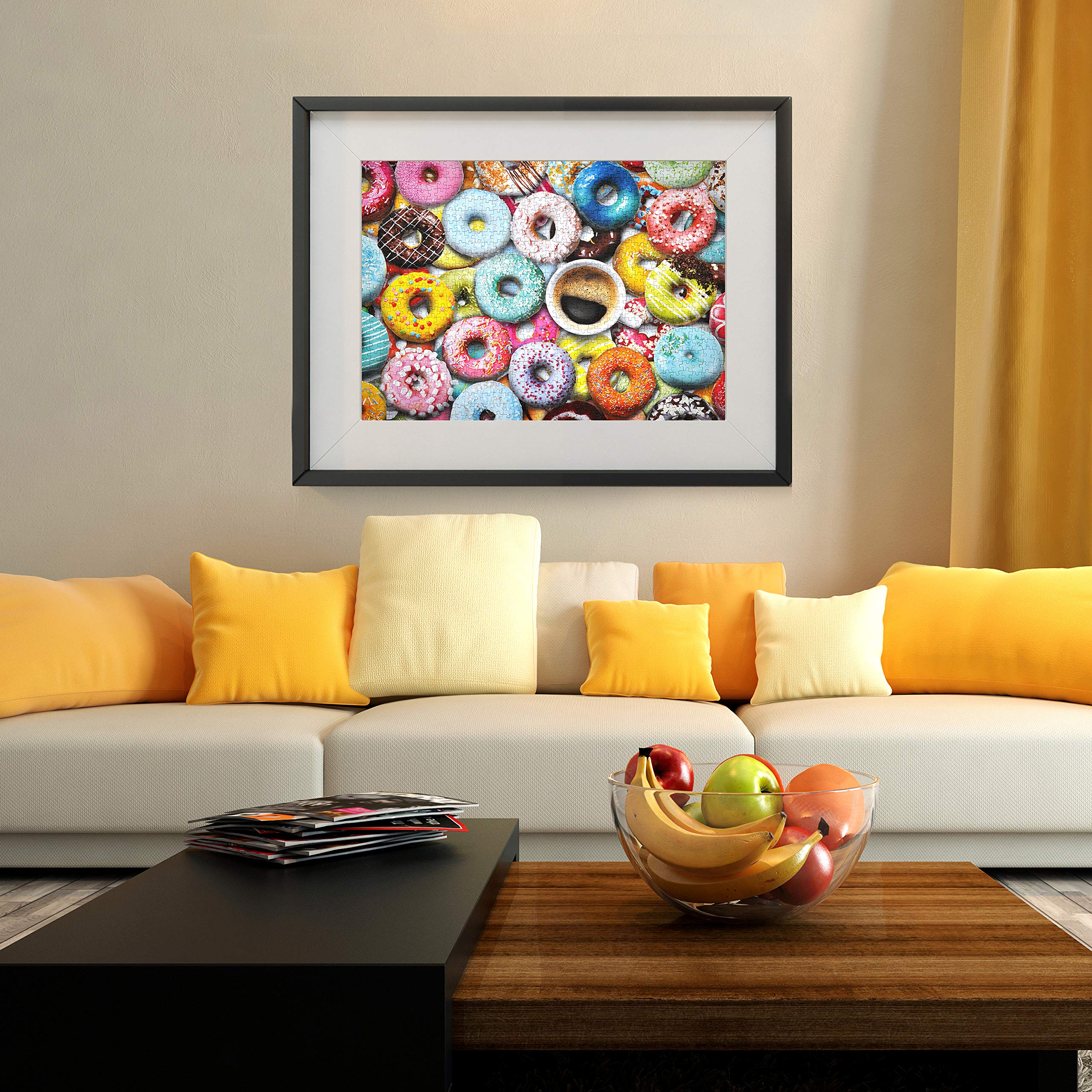 JOYIN 2 Packs 1000 Pcs Donuts and Cupcakes Puzzles, Seamless Snacks Jigsaw Puzzles for Kids Adults (28" x 20"), Premium Quality Fun Family Challenging Puzzles for Brithday