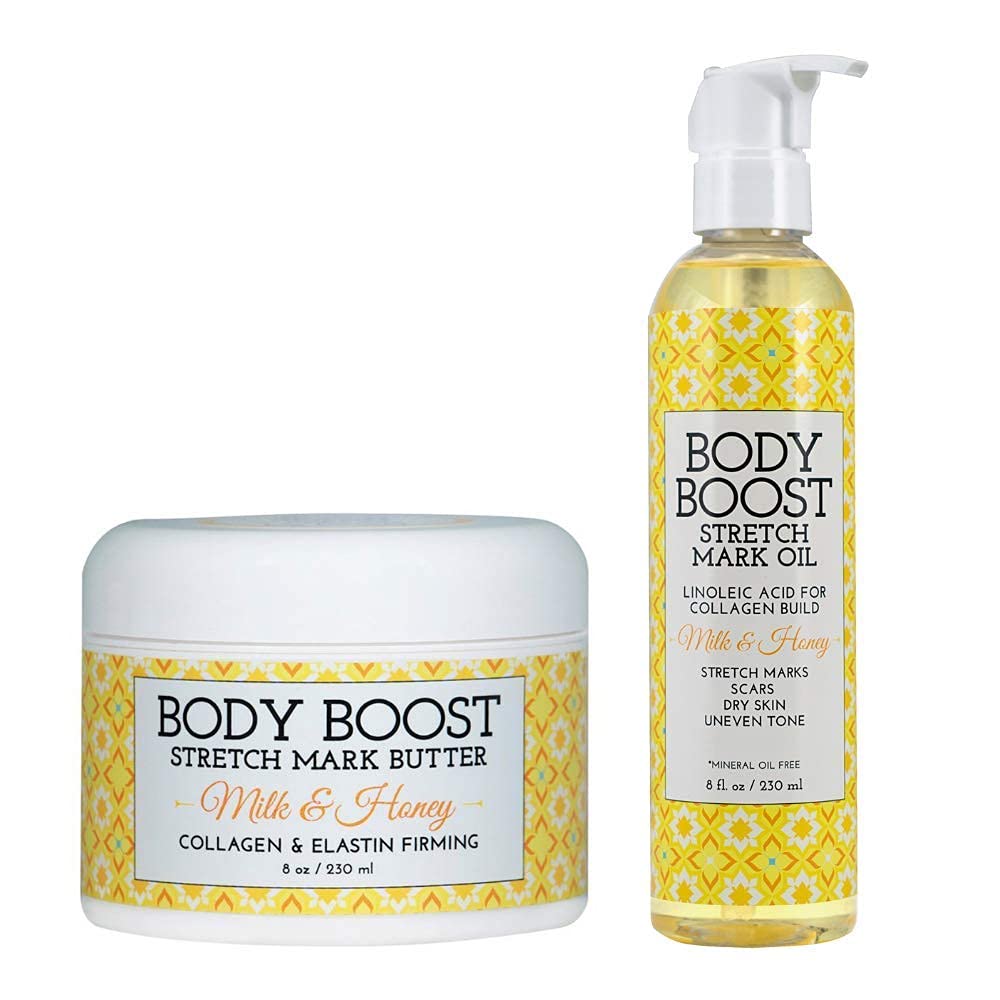 Body Boost Milk and Honey Stretch Mark Butter and Oil Duo
