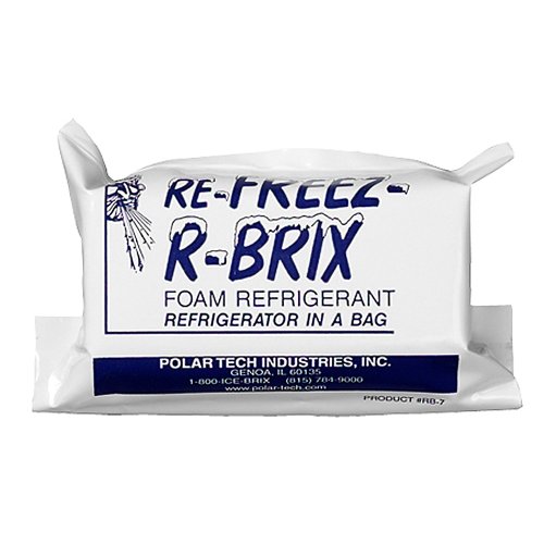 Polar Tech - RB 30 RB30 Re-Freez-R-Brix Foam Refrigerant Pack, 9" Length x 4" Width x 1-1/2" Thick (Case of 3)