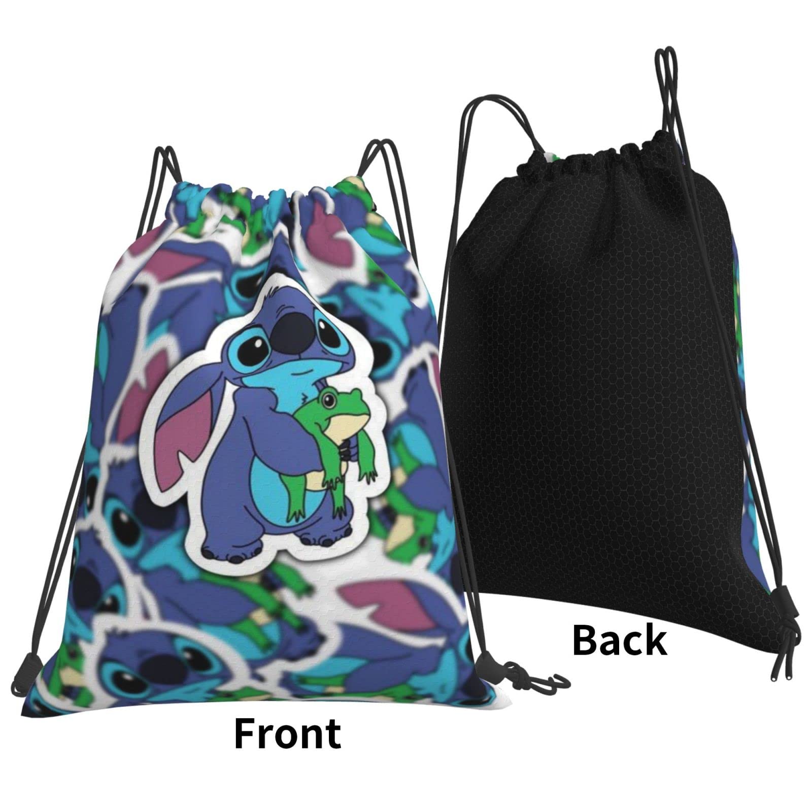 Cartoon Drawstring Backpack Gym Bag Waterproof Backpack Yoga Training Gymsack Sport Strap Pack Bag For Women Men