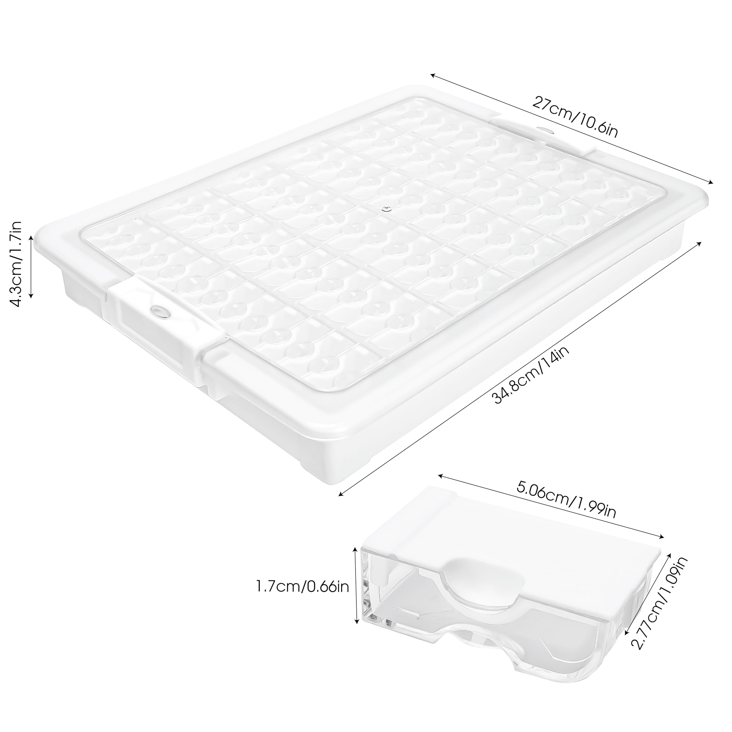 Diamond Bead Organizer Storage System, 78 Tray Containers, Removable Snap Shut Lid Clear Plastic Solution for Various Rhinestone Jewelry Painting Drill DIY Nail Art Cross Stitch Tool, Other Small Item