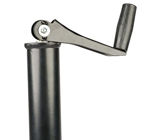 Mytee Products A Frame Trailer Jack - 2000 lbs Capacity, Black | Heavy-Duty Top Wind Tongue Jack - Ideal for RV, Utility, Boat & Marine Trailers