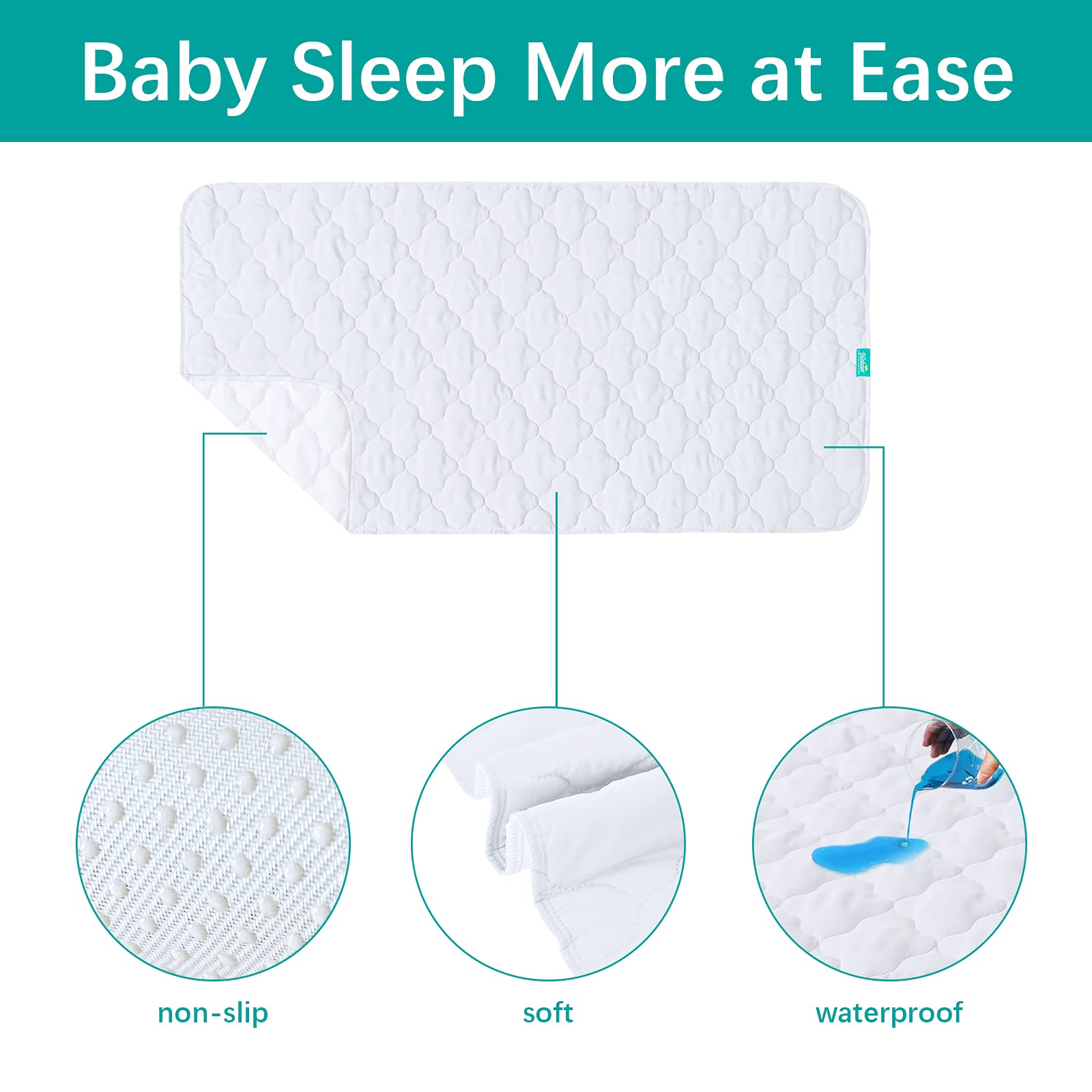Crib/Toddler Bed Mattress Protector Waterproof & Kids Toddler Potty Training Pads