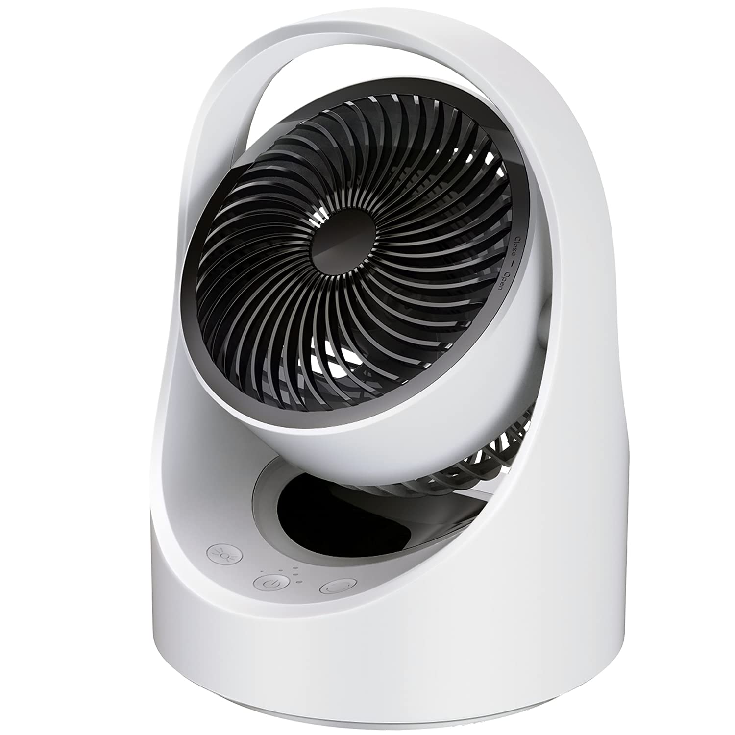 NewGod Rechargeable Air Circulator Fan Small Oscillating Desk Fan with LED Light 4 Wind Speeds USB Powered Cordless Quiet Table Fans for Bedroom Office Home(4400mAh) White1