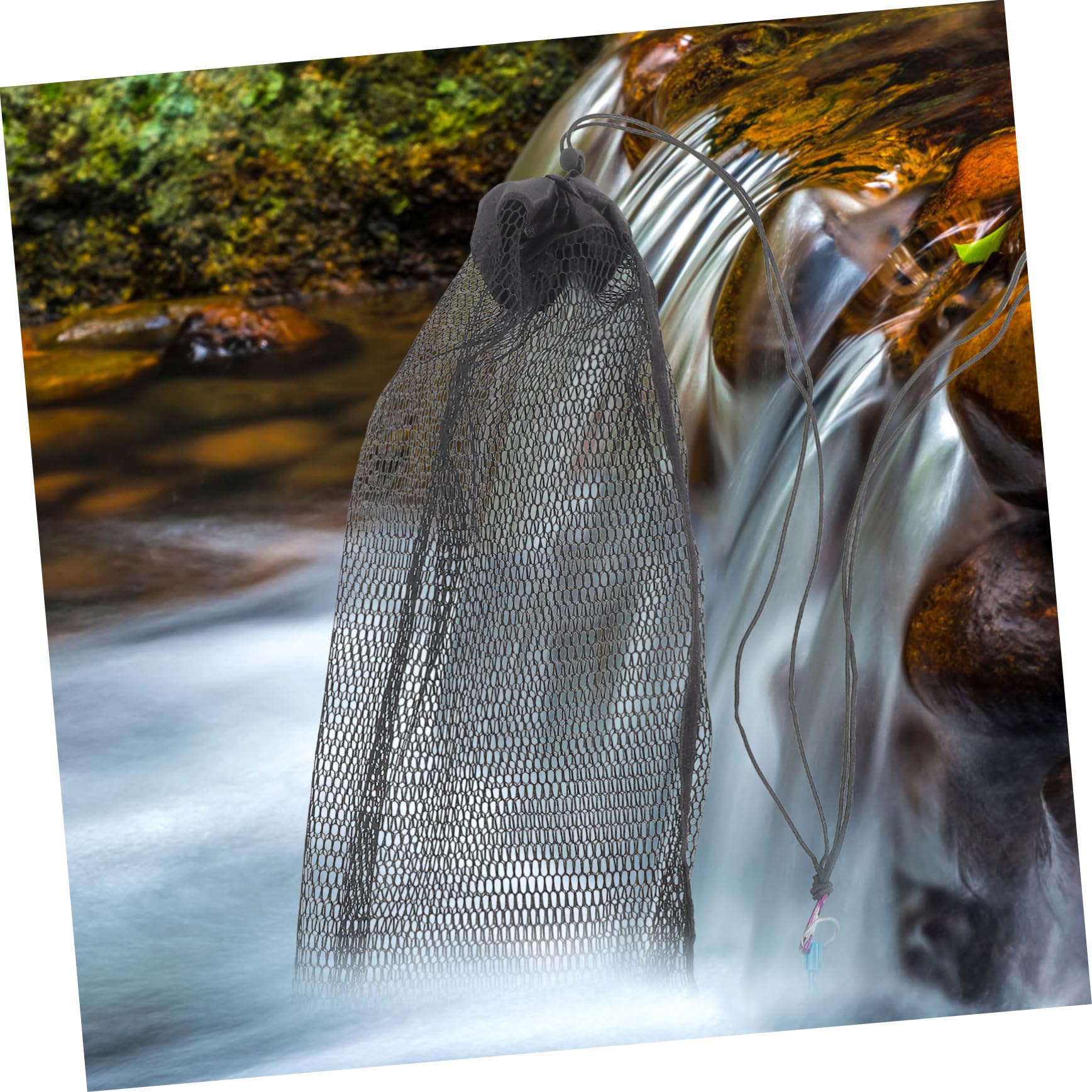 CLISPEED Fishing Tool 1 Set Fishing Net Fish Basket Beam Port Metal Fishing Net Cage Mesh
