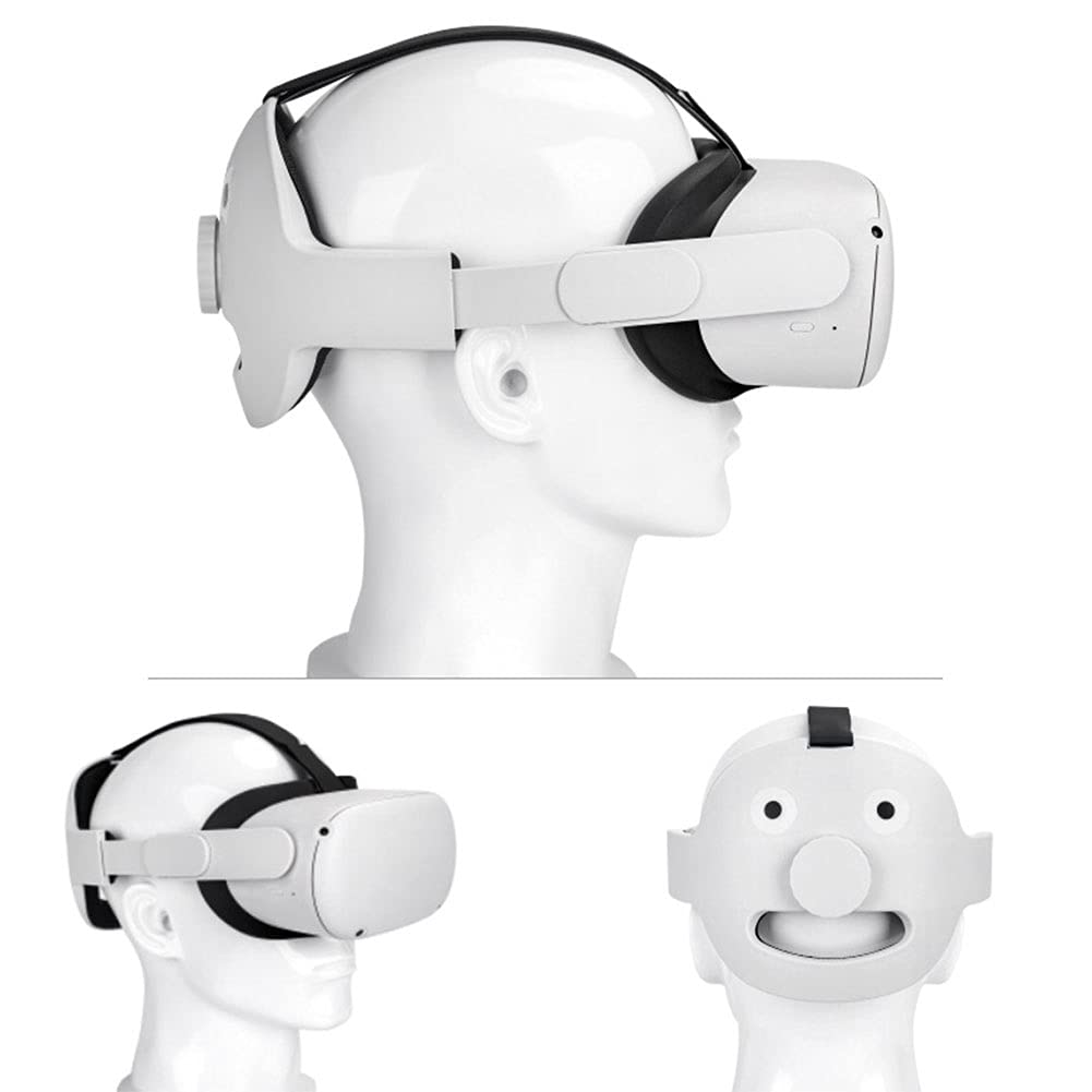CALIDAKA Replacement Elite Head Strap for Oculus Quest 2,Adjustable Head Strap for Oculus Quest 2 VR Headset,Enhanced Support and Reduce Head Pressure in VR Gaming Headset(White)