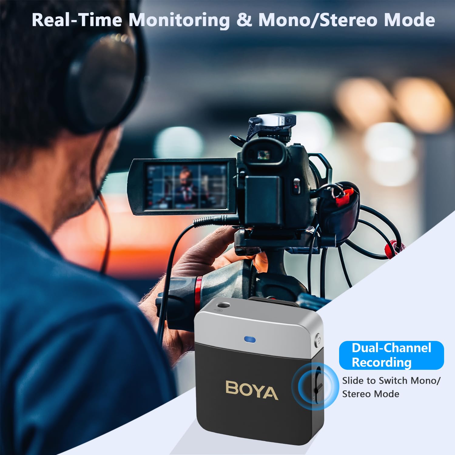 BOYA Wireless Lavalier Microphone for Android Phone Plug Play USB Clip on Mic Noise Cancellation Omnidirectional Mini Cordless Lapel Mic for Video Recording Interview YouTube Live Streaming BY-V10