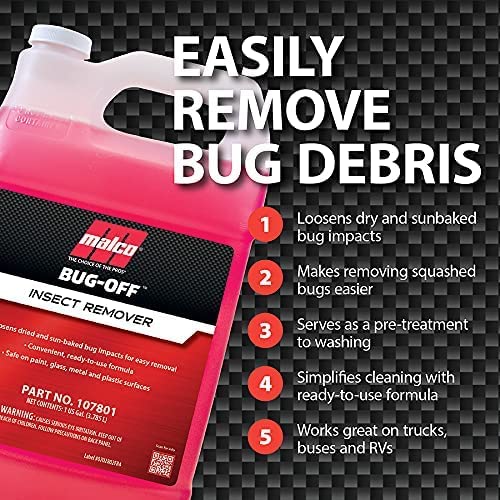 Malco Bug Off - Easy Removal from Auto Paint, Glass, Metal and Plastic Surfaces / 22 Oz. (107822)