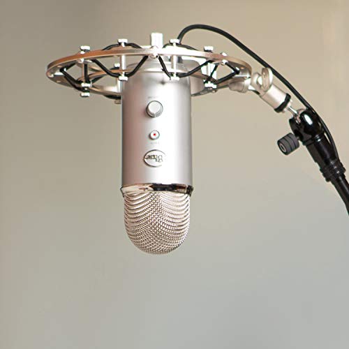 Blue Yeti USB Mic for Recording & Streaming on PC and Mac, 3 Condenser Capsules, 4 Pickup Patterns, Headphone Output and Volume Control, Mic Gain Control, Adjustable Stand, Plug & Play - Platinum