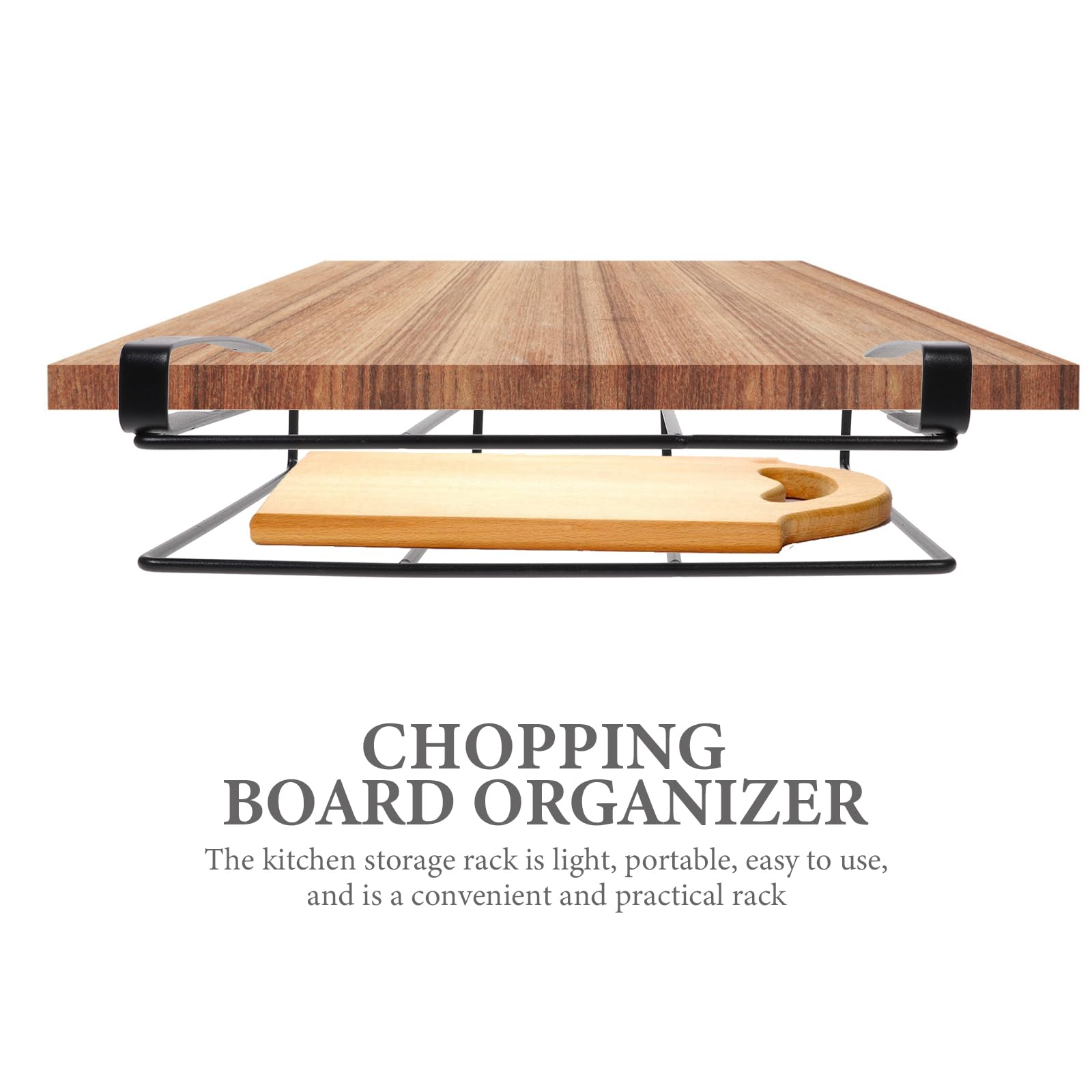 Cabinet Board Organizer Holder Rack : Housoutil Hanging Chopping Board Rack - Kitchen Utensils Brackets for Shelves - Hanger Stand Under Shelf Chopping Board Holder