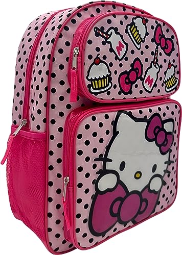 Fast Forward Hello Kitty 16" Licensed Large School Backpack (Hello Kitty Polka Dots)